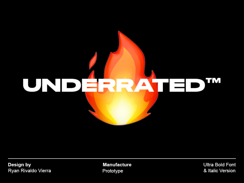 Underrated Font by Ryan Rivaldo Vierra on Dribbble