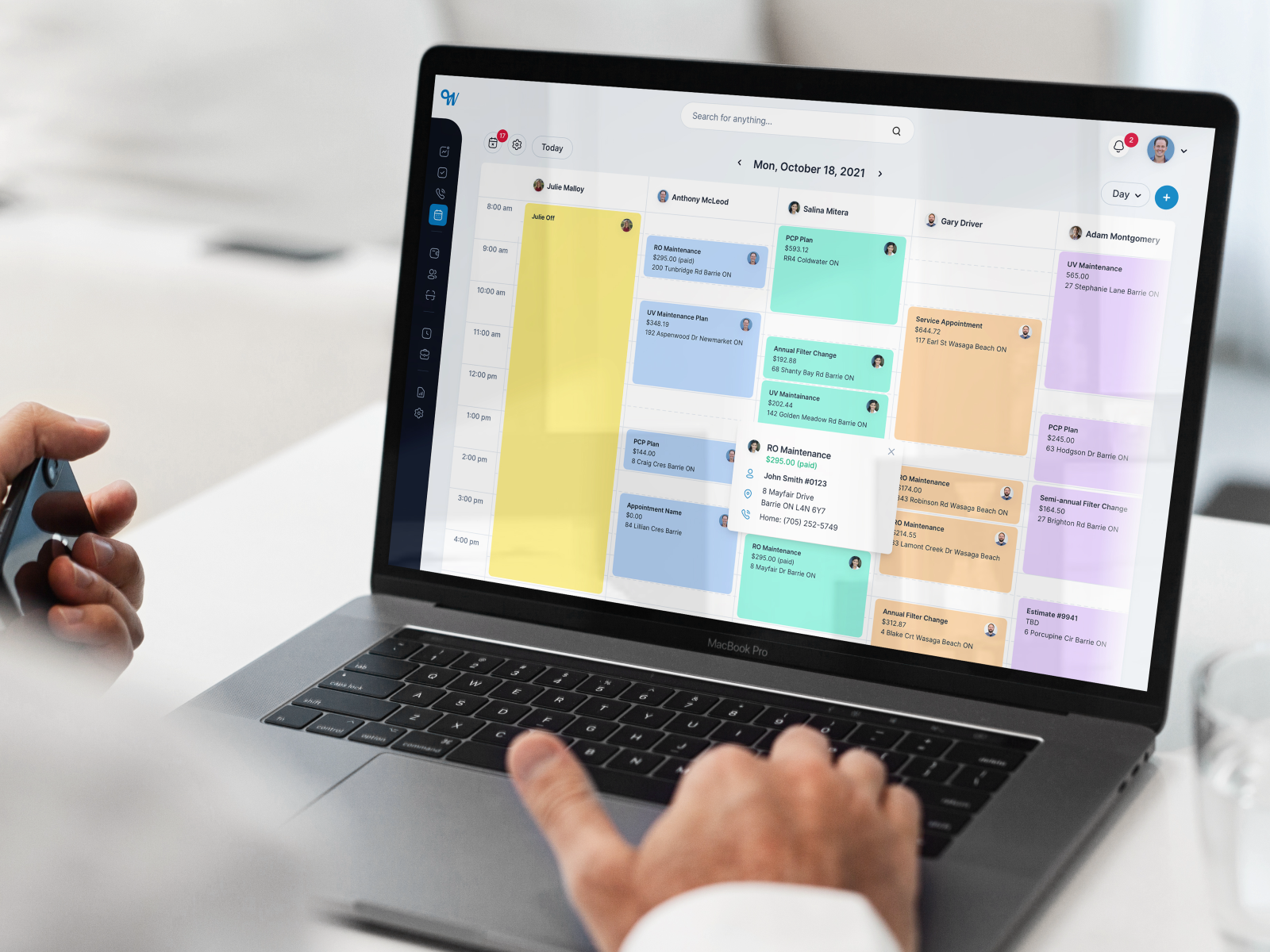 Technician Scheduling App by Deb Sauvé on Dribbble