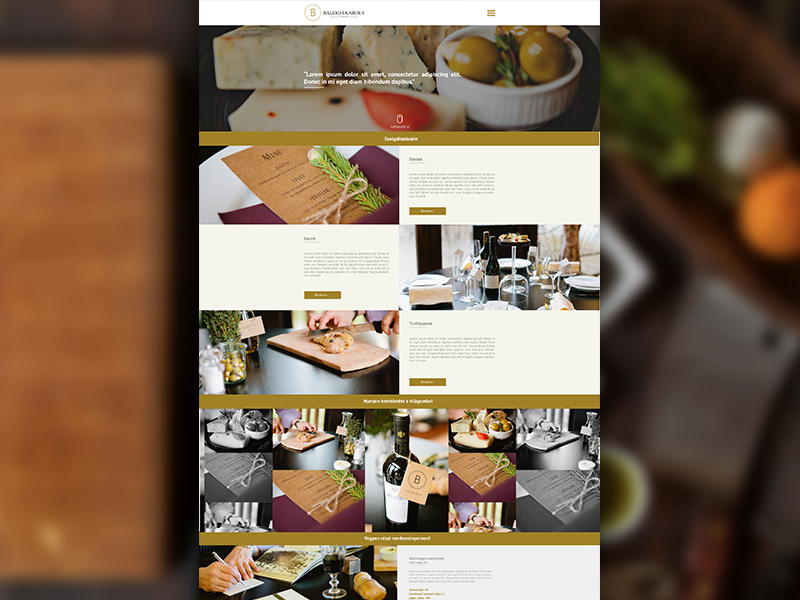 Chef website by Tamás Kovács on Dribbble