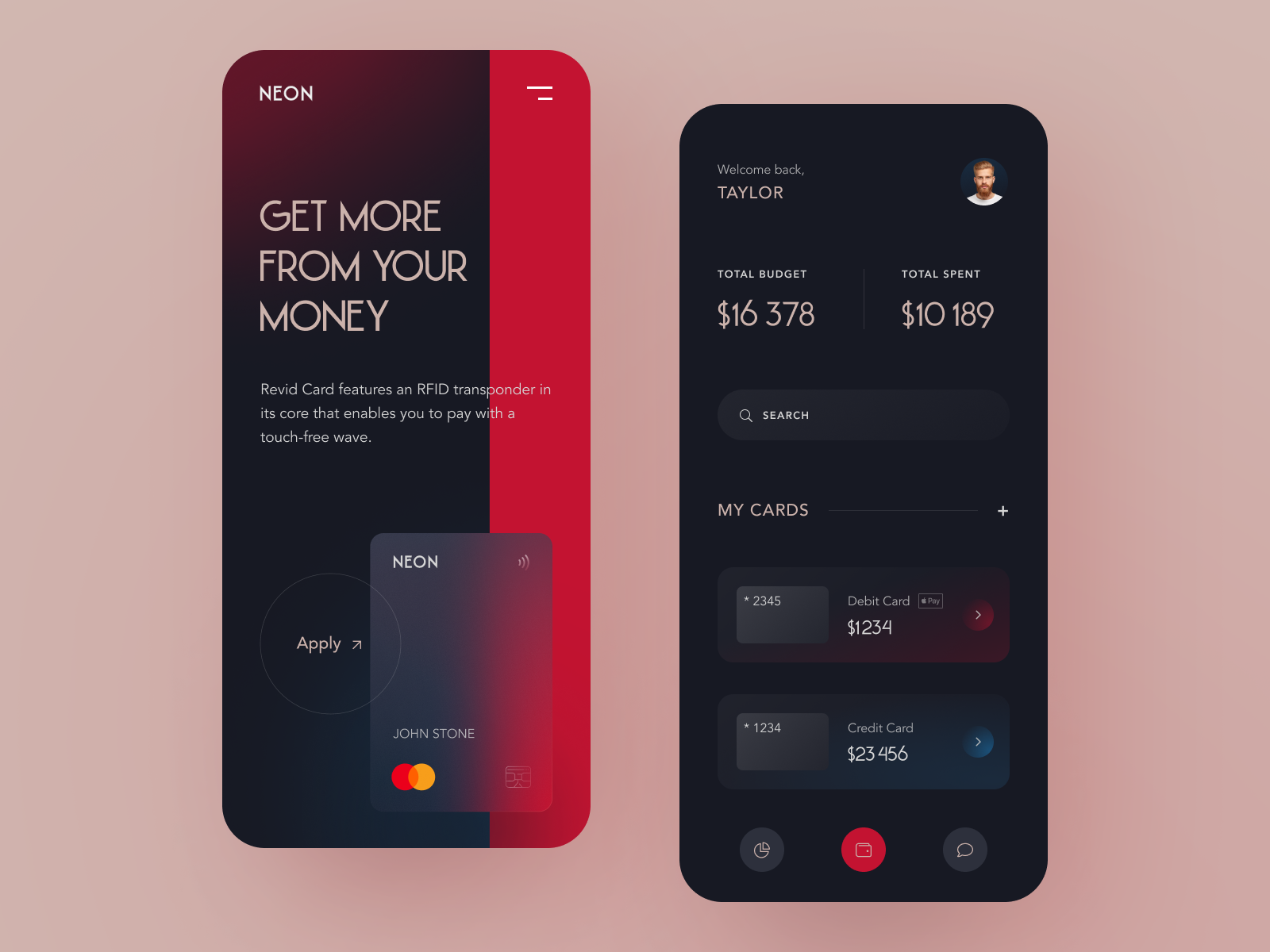Neon Bank Mobile by Halo Product on Dribbble