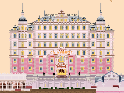 Pixel Grand Budapest Hotel by Coco Vega - Dribbble
