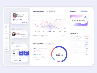 Payment Dashboard by taha hamifar on Dribbble