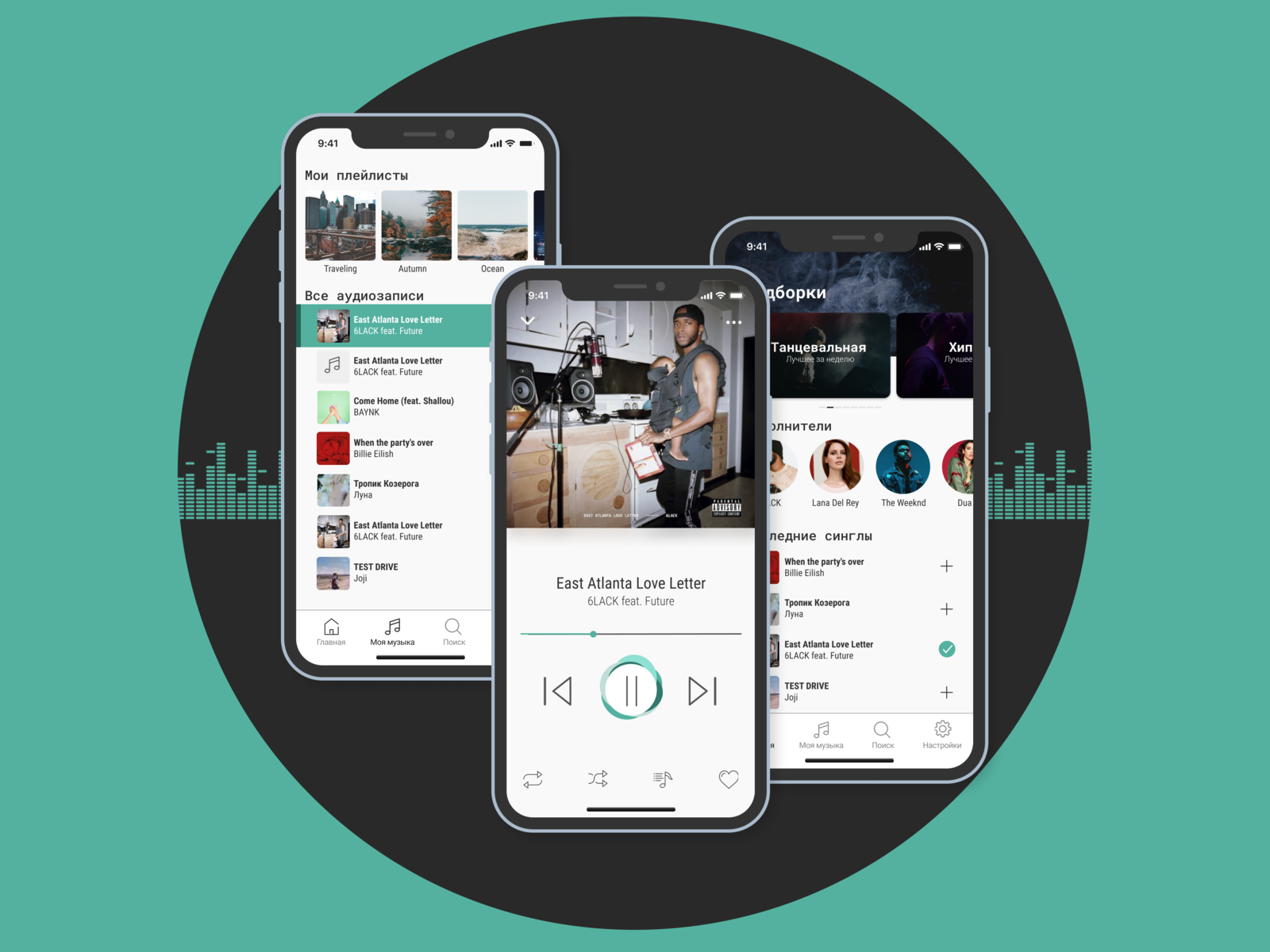 Music App concept by Polina Kazimirchik on Dribbble