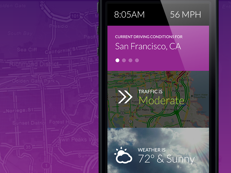 Driving App by Alex Huang on Dribbble