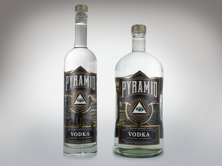Pyramid Vodka Bottles by Allie Mounce on Dribbble