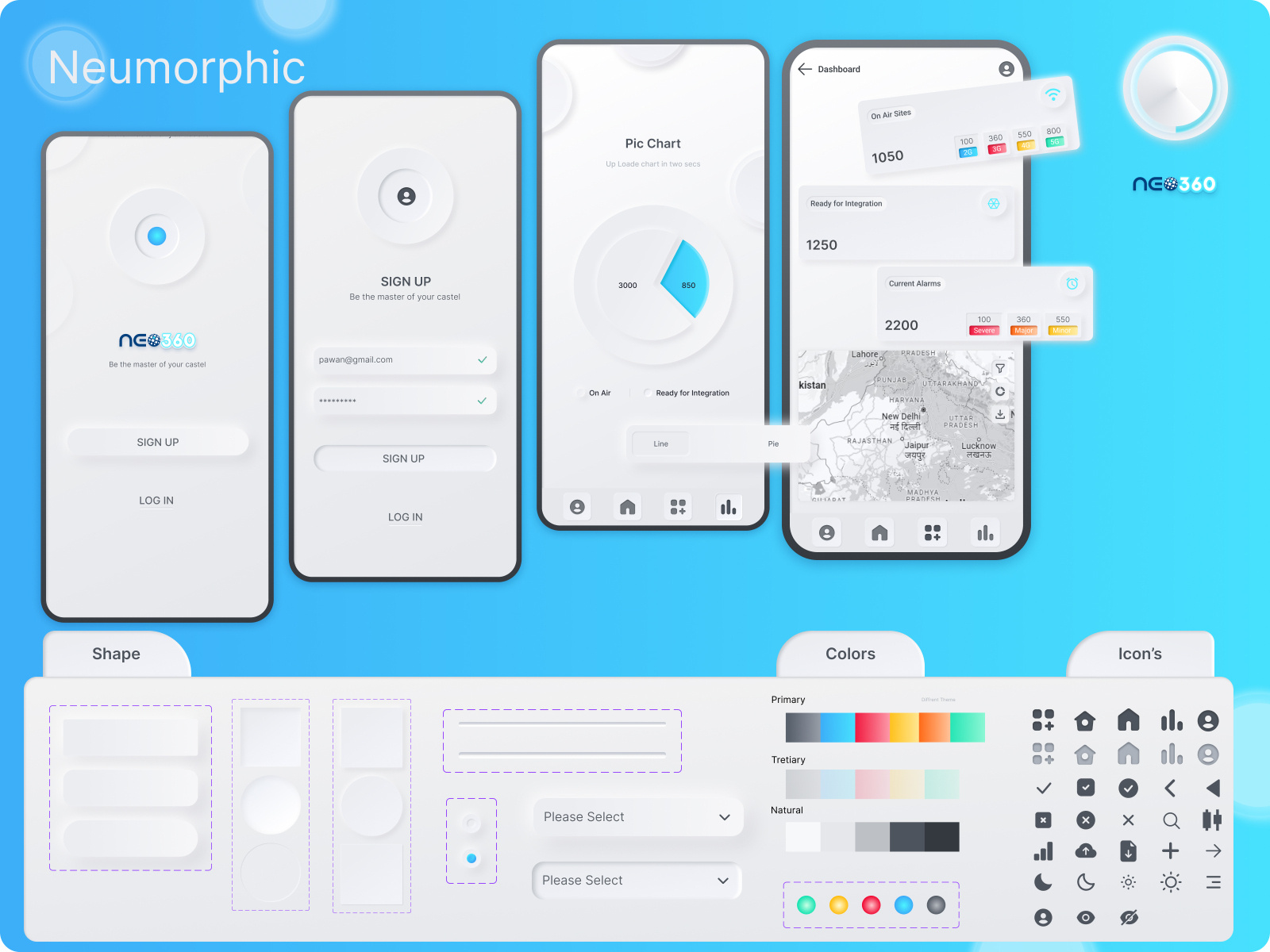 Neumorphic UI Kit by Pawan Kumar Arya on Dribbble