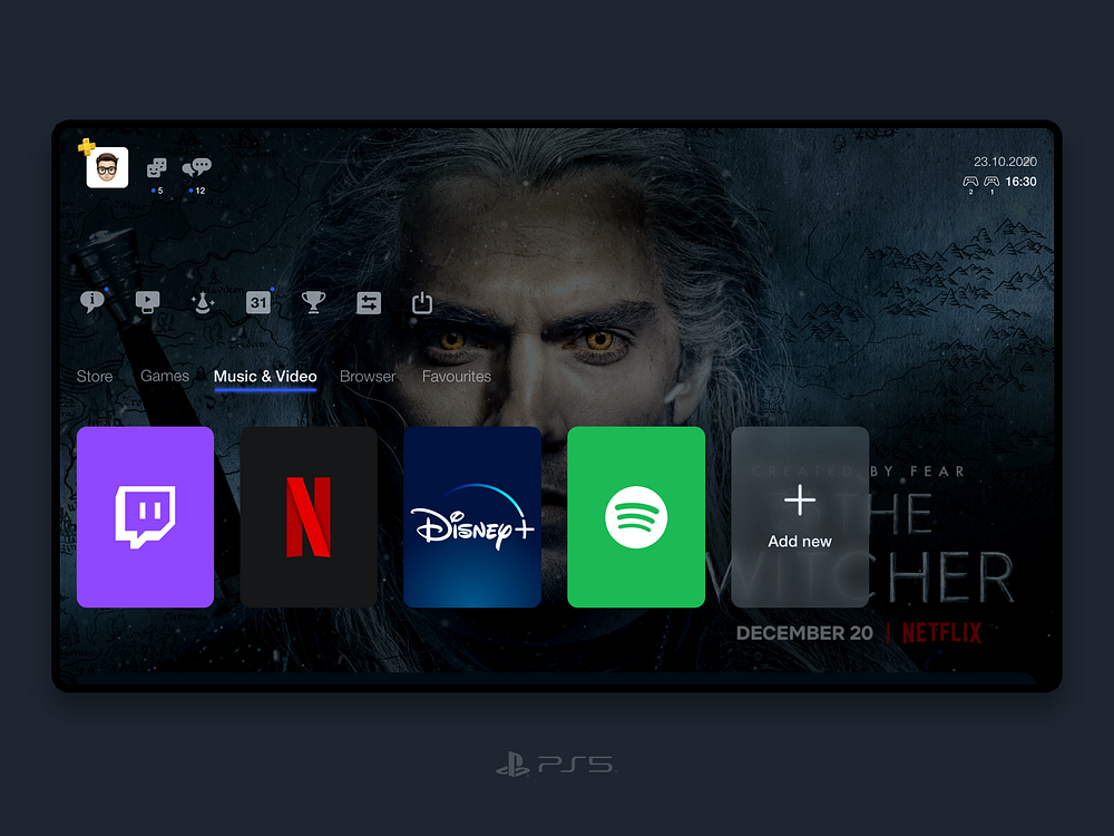 PS5 dashboard by Luca Toscano ️ on Dribbble