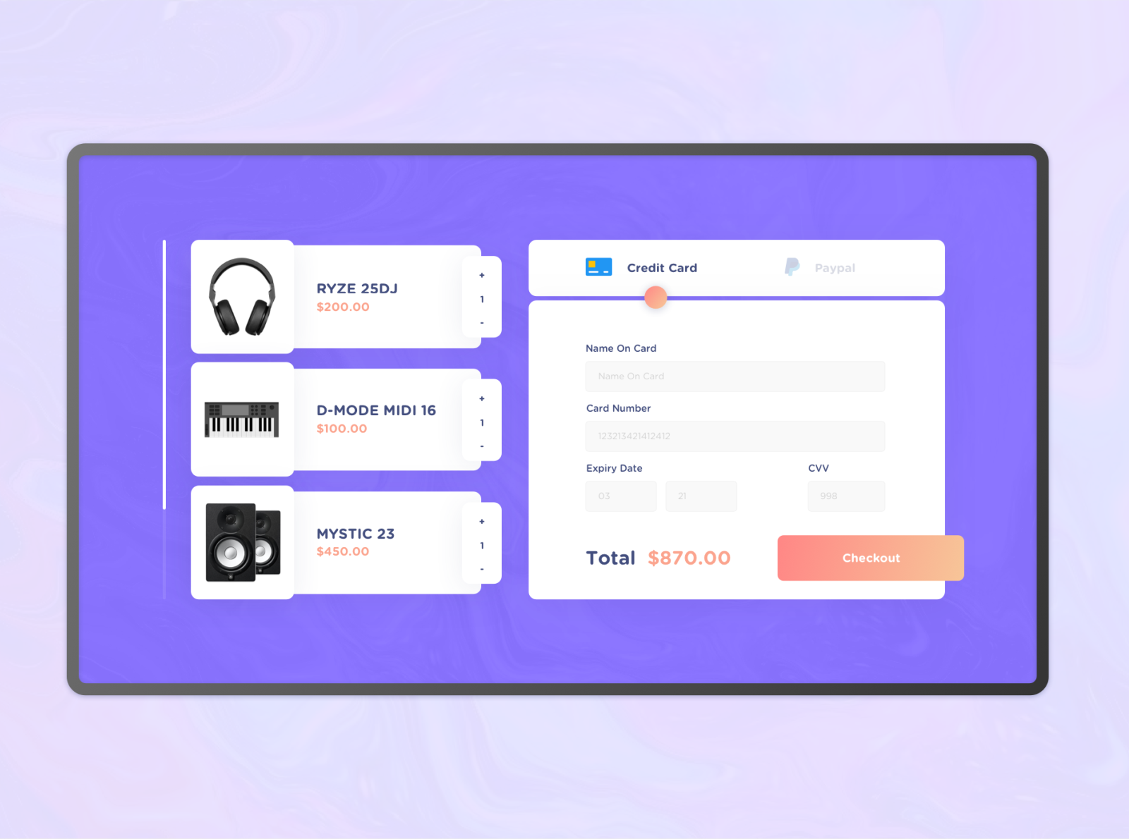 Daily UI #002: Checkout by François Abboud on Dribbble