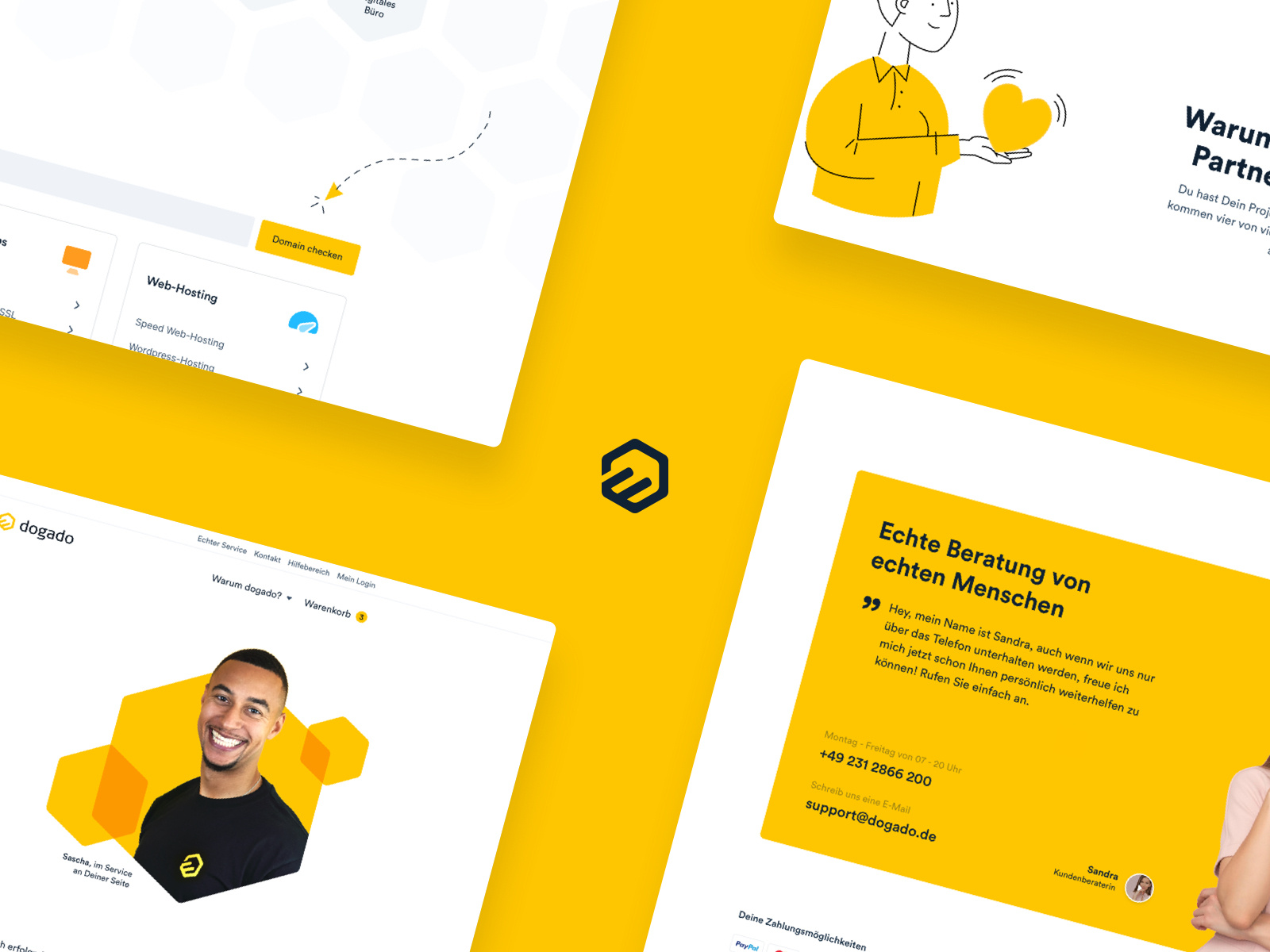 New dogado website (only startpage) by Daniel Menius on Dribbble