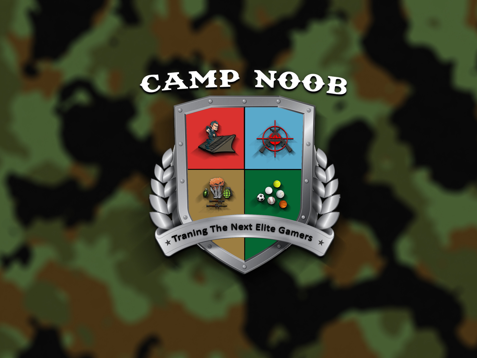Camp Noob shield Logo Design by Ansar Designer on Dribbble