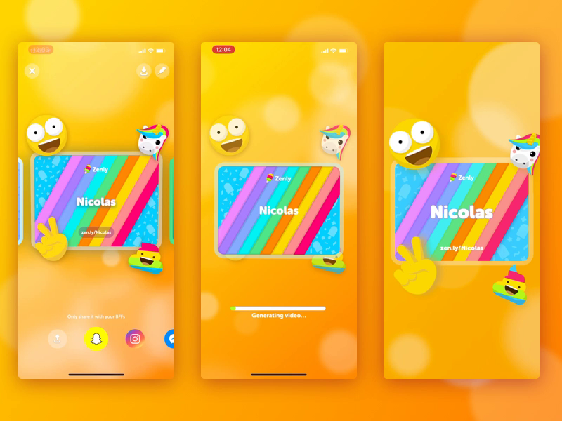 Username Rainbow Card by Nicolas Fallourd for Zenly on Dribbble