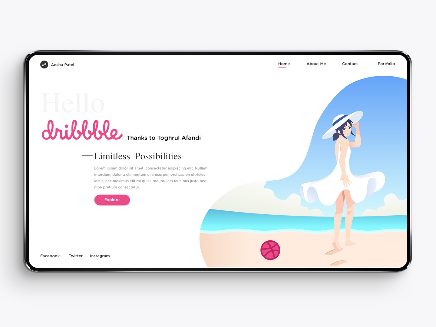 Hello Dribbble by Aesha Patel on Dribbble