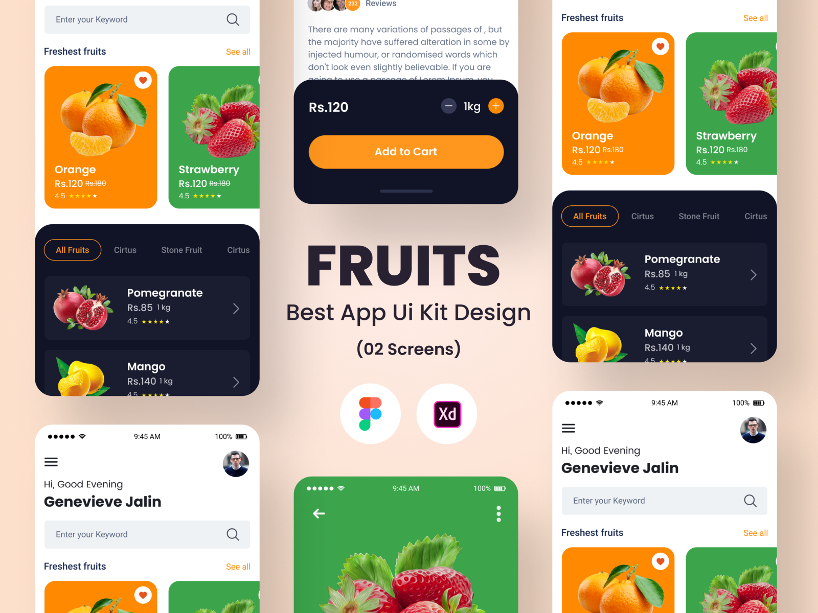 Fruits Best App Ui Kit Design by Himanshu Gautam on Dribbble