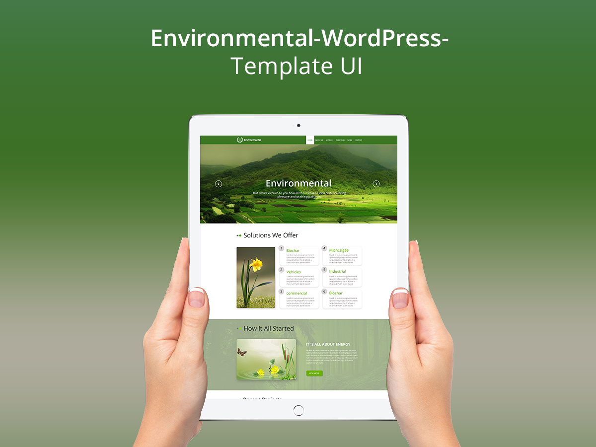 Environmental Web UI Concept PSD by Himanshu Gautam on Dribbble