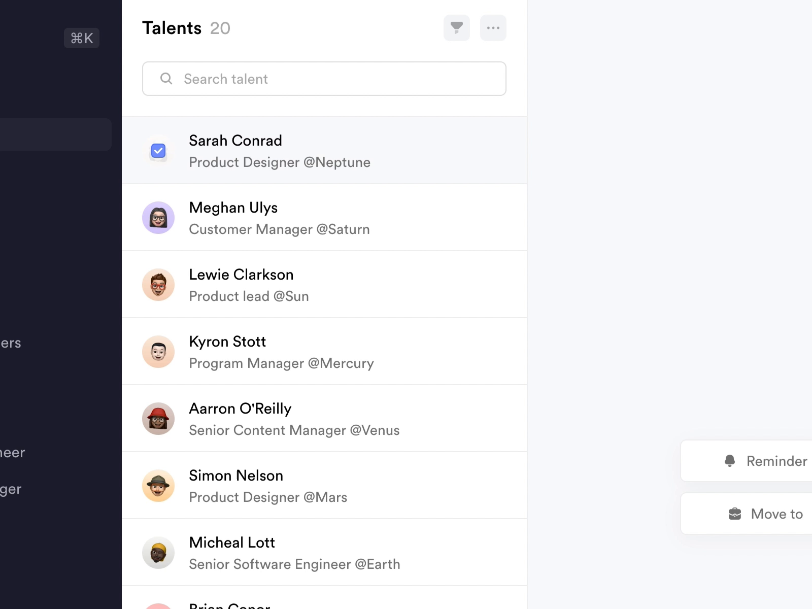 Crew work Bulk Select Talents Animation By Yoan Almeida For Crew On 