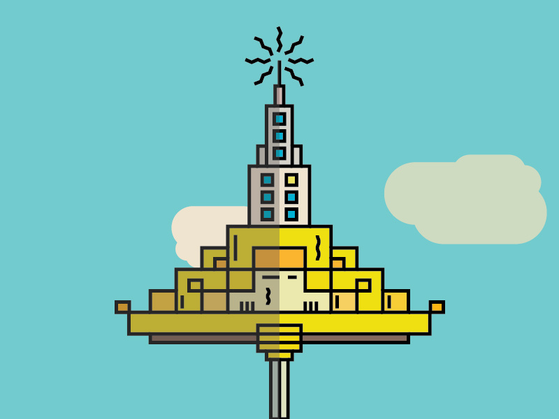 Pyramid Skyscraper by Eena Daou on Dribbble