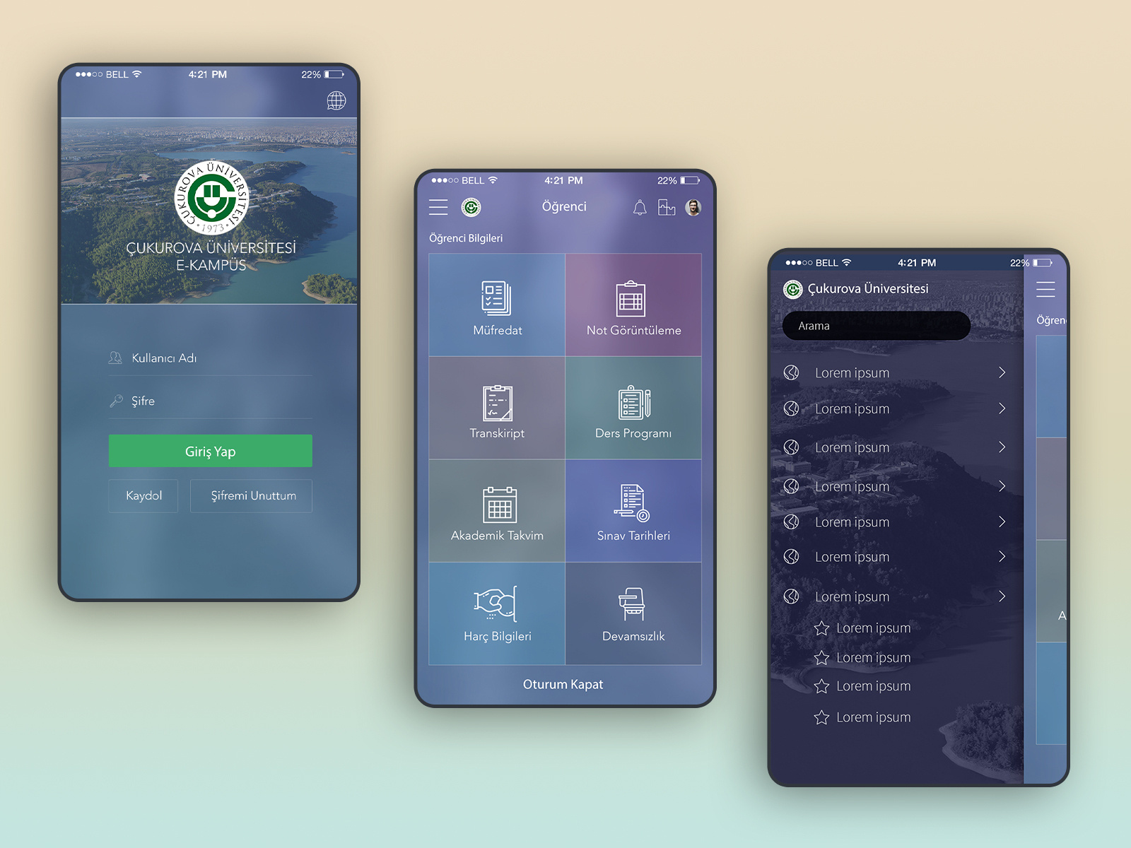Student Portal Mobil App by Berkan Büyüktombak on Dribbble