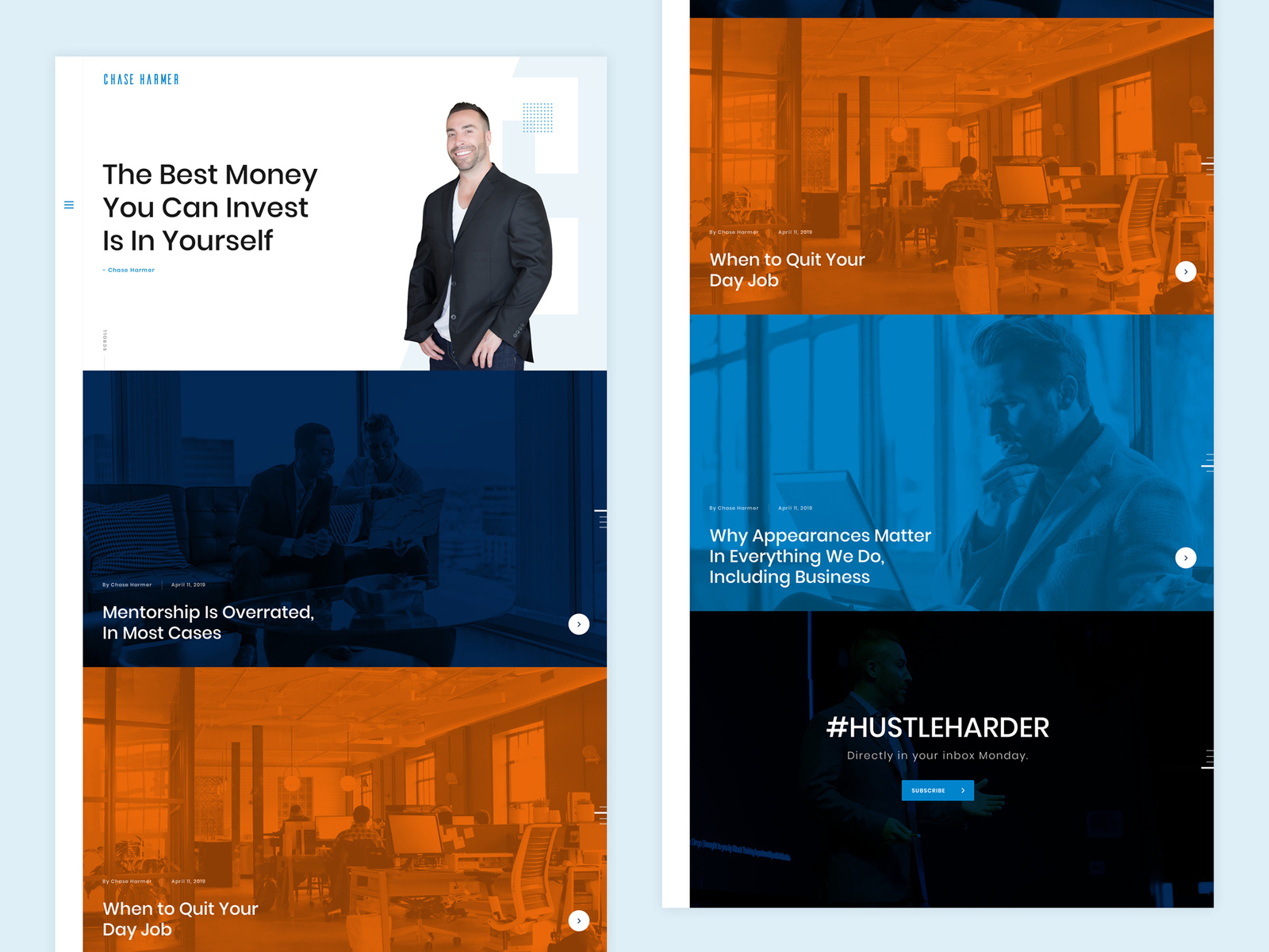 Portfolio Blog Page by Iman Bashir on Dribbble