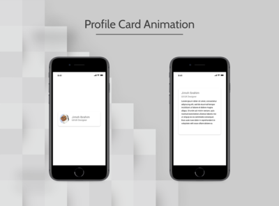 Animated Profile Card by Bunmi Adewunmi on Dribbble