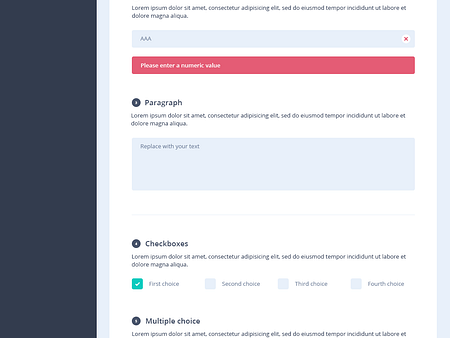 Form fields UI by Vincent Tantardini on Dribbble