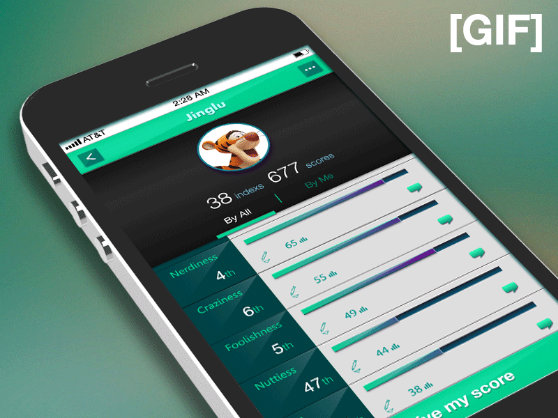 Ranking Screen Animation Export by Jinglu Li on Dribbble