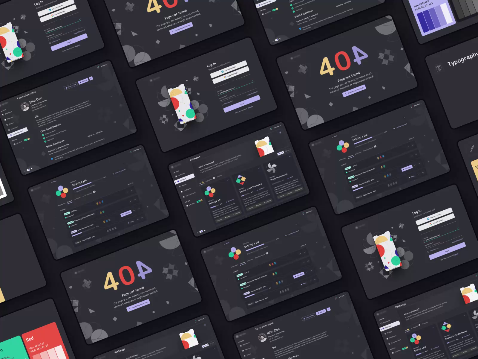 eLearning Pathways Dark Theme UI by Neoteric by Artur Tuchowski for ...