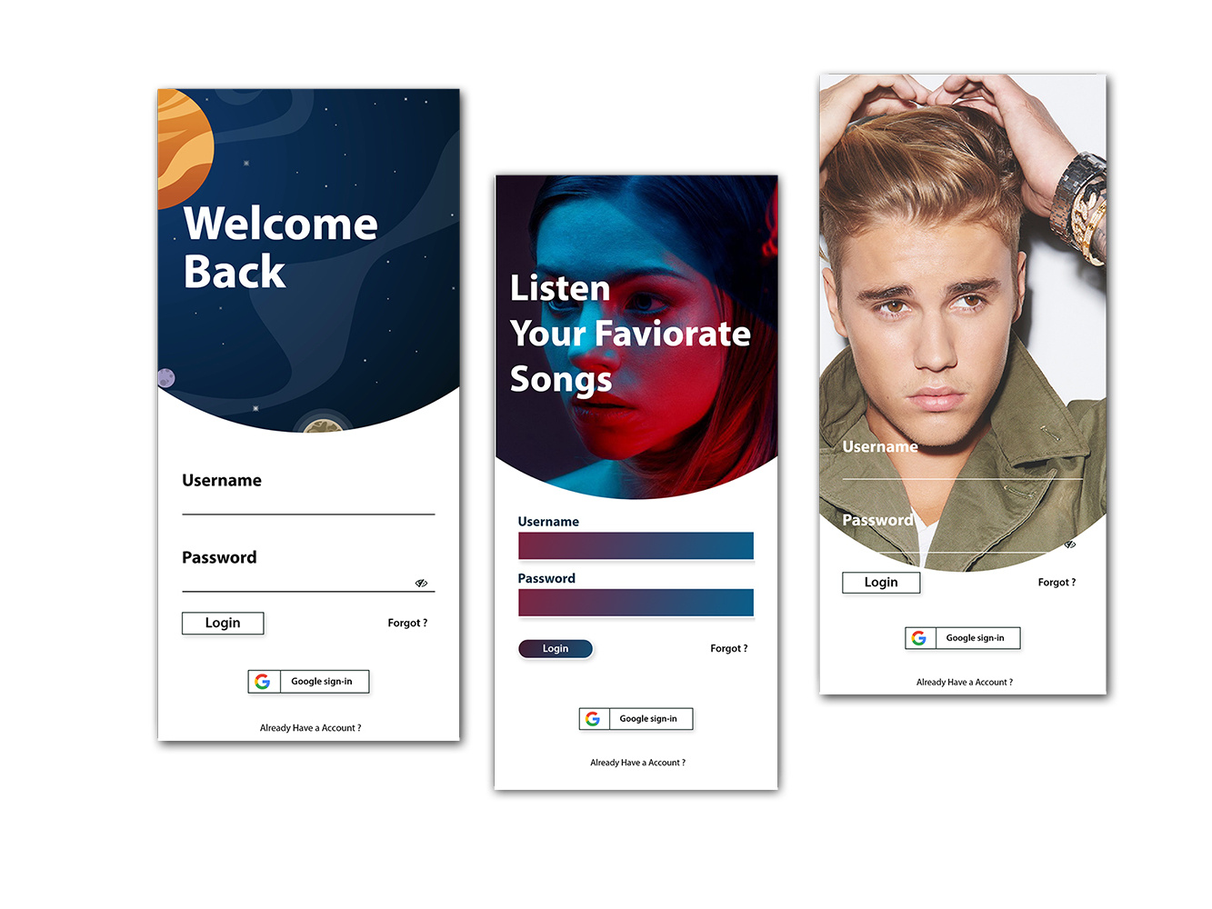 Dribbble - login_screen.jpg by Himanshu Singh