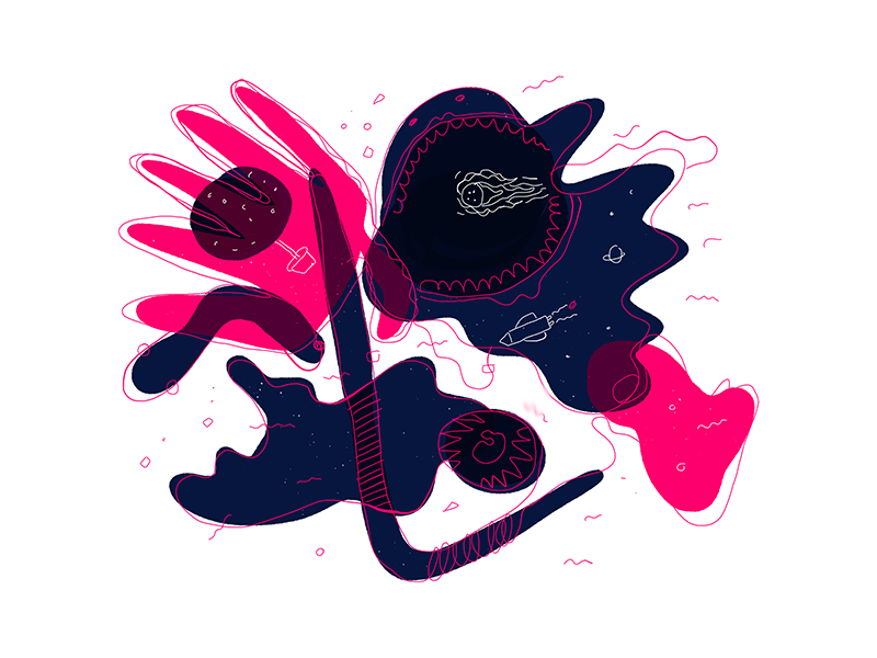 Space Monsters And Stuff By Rich Armstrong On Dribbble