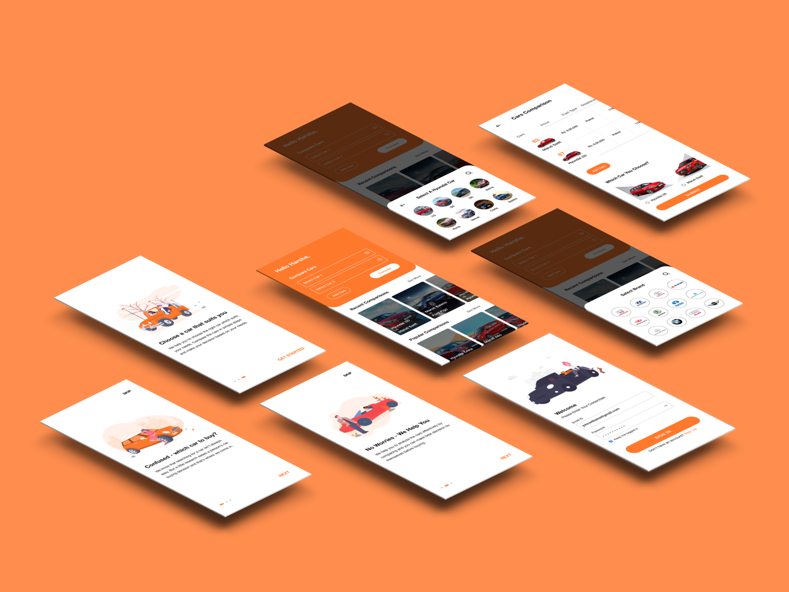 Car Comparison App by Harsha Vardhan Iln on Dribbble