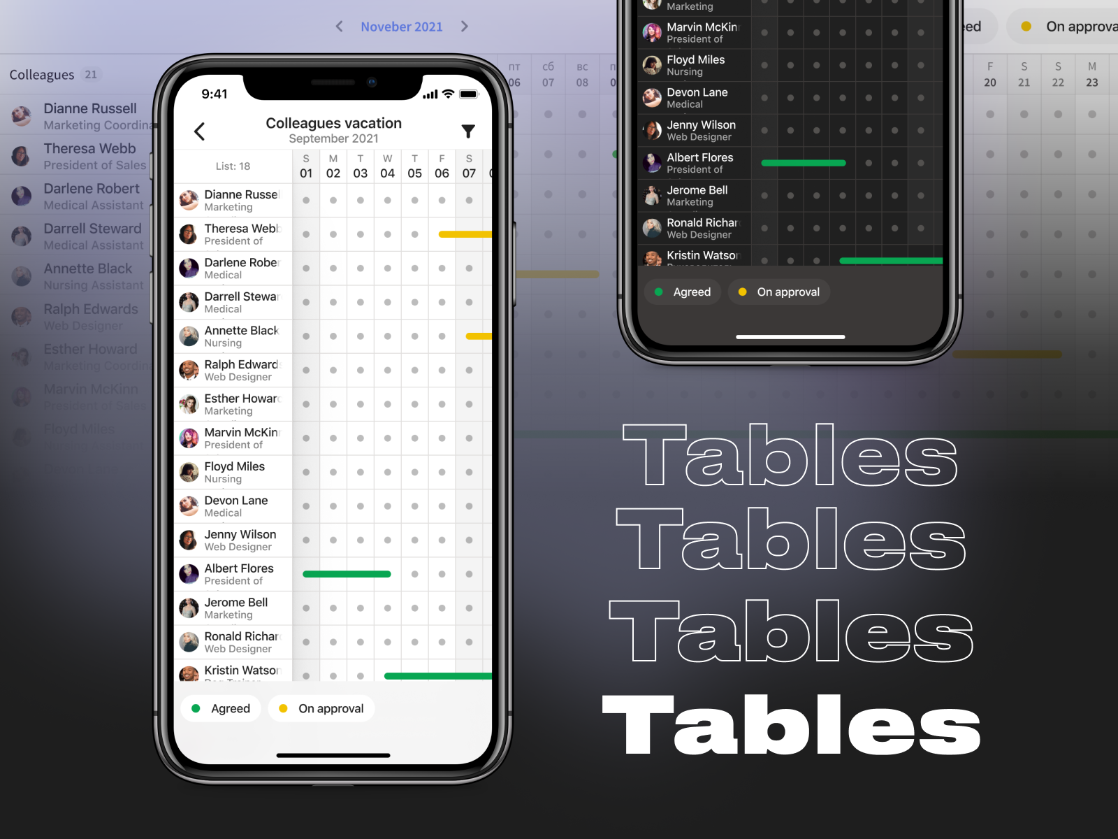 Experiments with scrolling tables by Oleg Polyakov on Dribbble