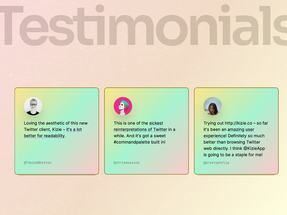 Browse thousands of Testimonials images for design inspiration | Dribbble