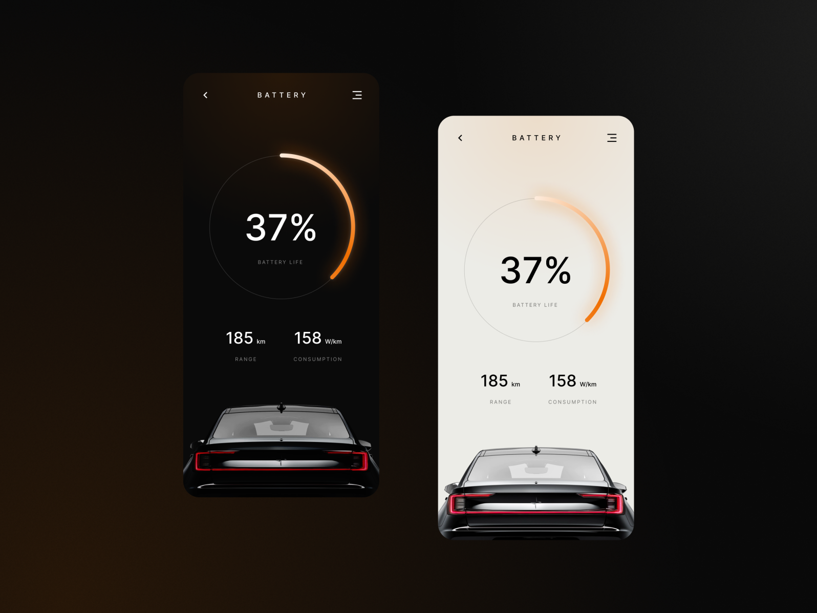 EV App / UI Design by Fábio Moderno on Dribbble