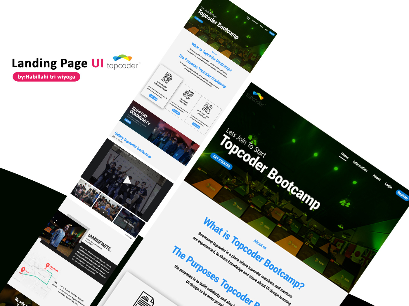 Landing Page Topcoder Bootcamp by Habillahi Tri Wiyoga on Dribbble