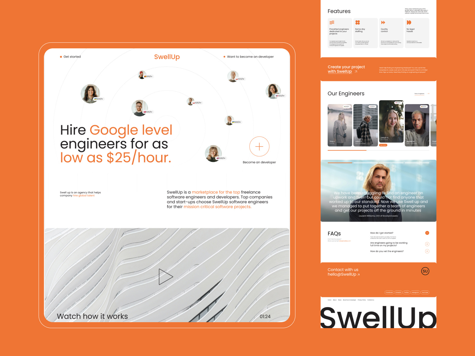 SwellUp website by Lytvyniuk on Dribbble