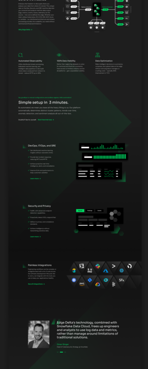Edge Delta — Homepage by Przemysław Kosiński for tonik on Dribbble