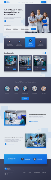 Hospital Home Page by Syafrini Nabilla for Plainthing Studio on Dribbble