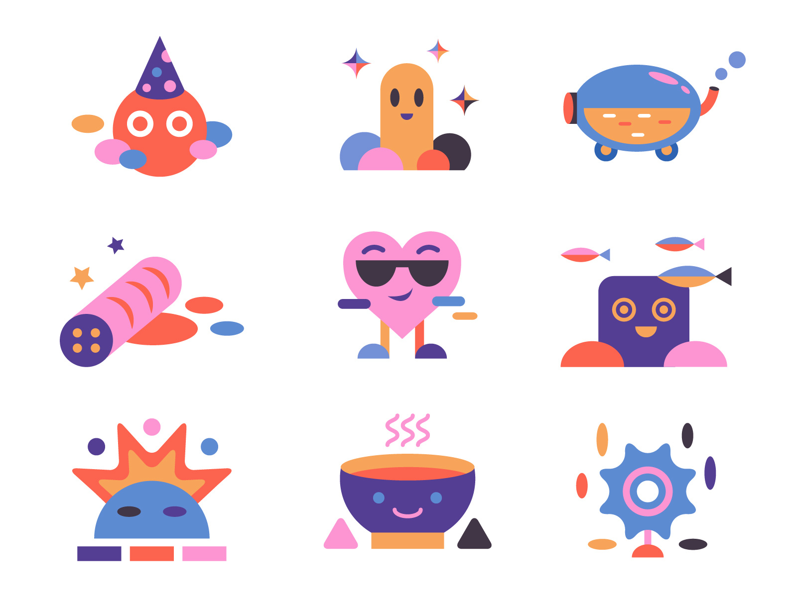 Sticker Illustration by minghan on Dribbble