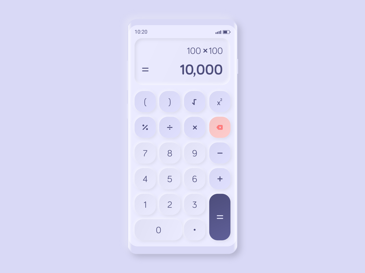 Neomorphism - Neomorphic Calculator UI Deisgn by Zuhaib Ashfaq on Dribbble