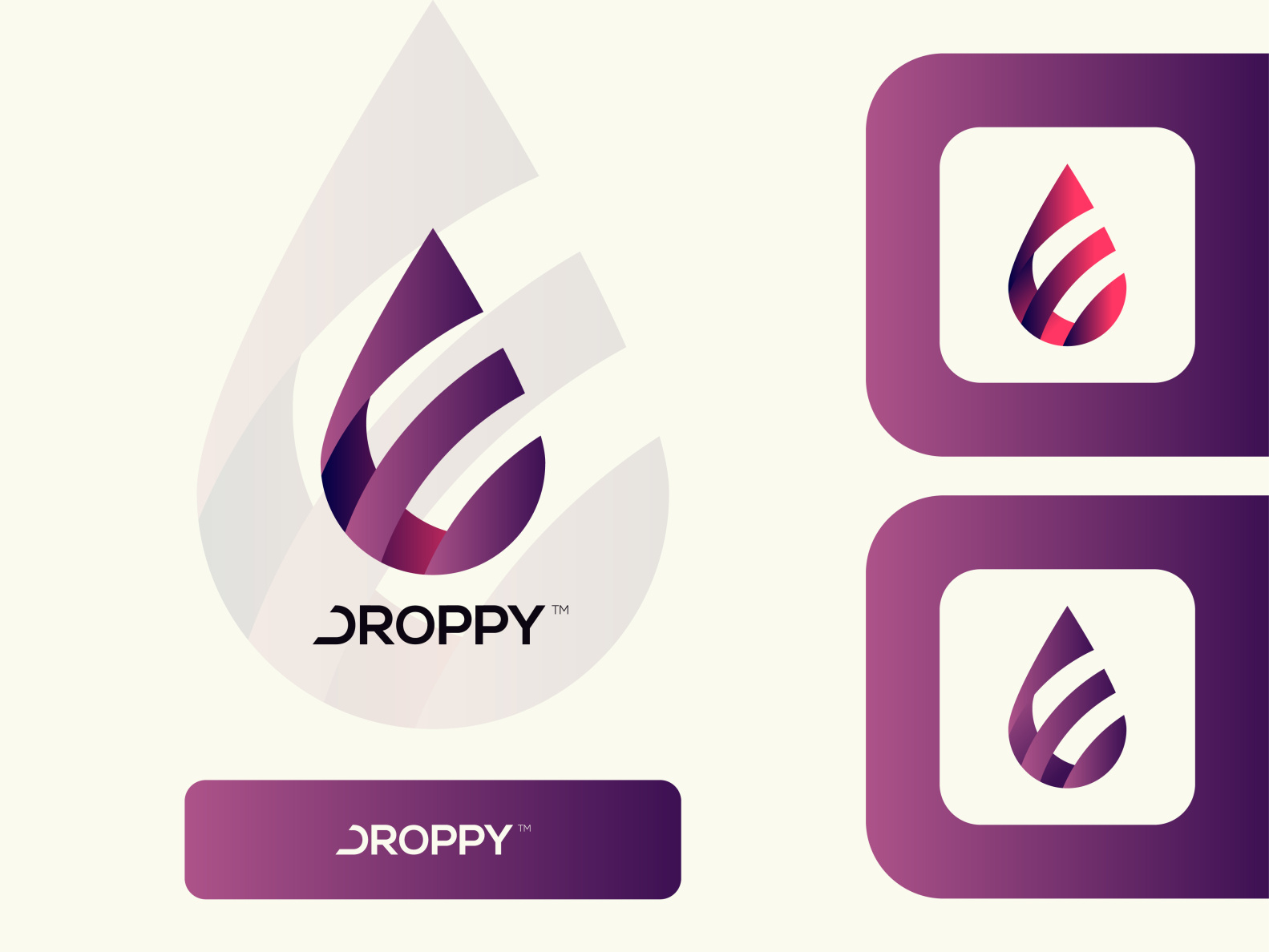 DROPPY ABSTRACT BRAND IDENTITY LOGO DESIGN by Sazzad Robin on Dribbble
