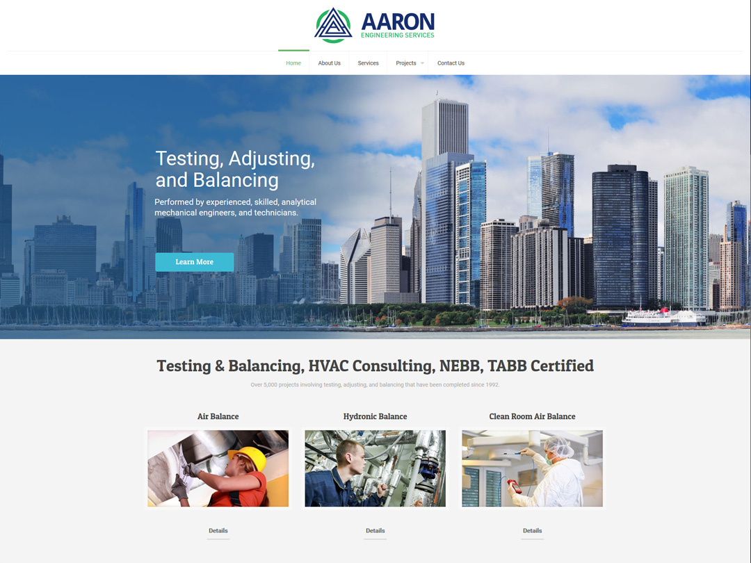 Aaron Engineering Tab Website by ImageDpi Graphics on Dribbble