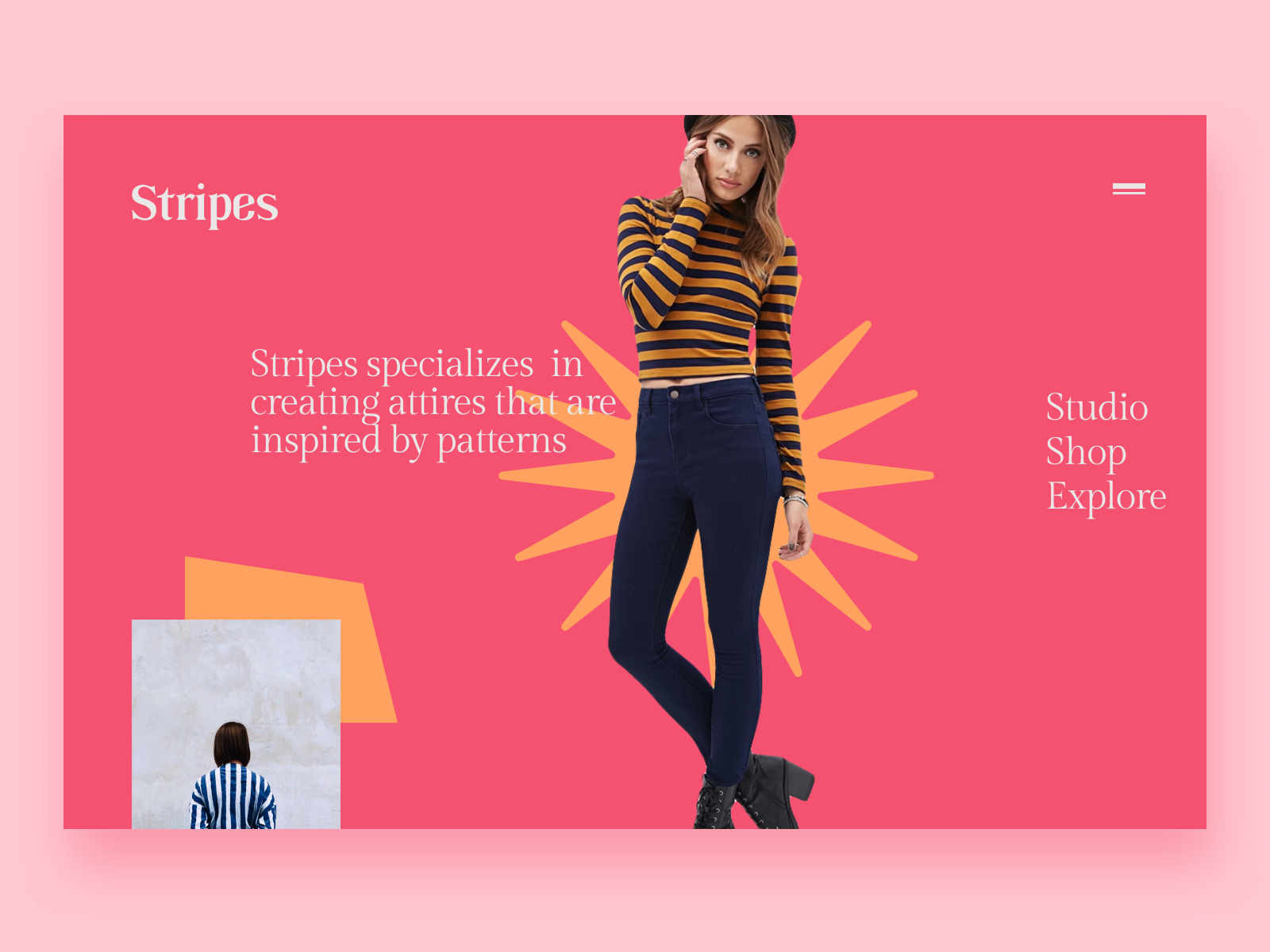 Stripes - Fashion Website by Ebin Anto on Dribbble