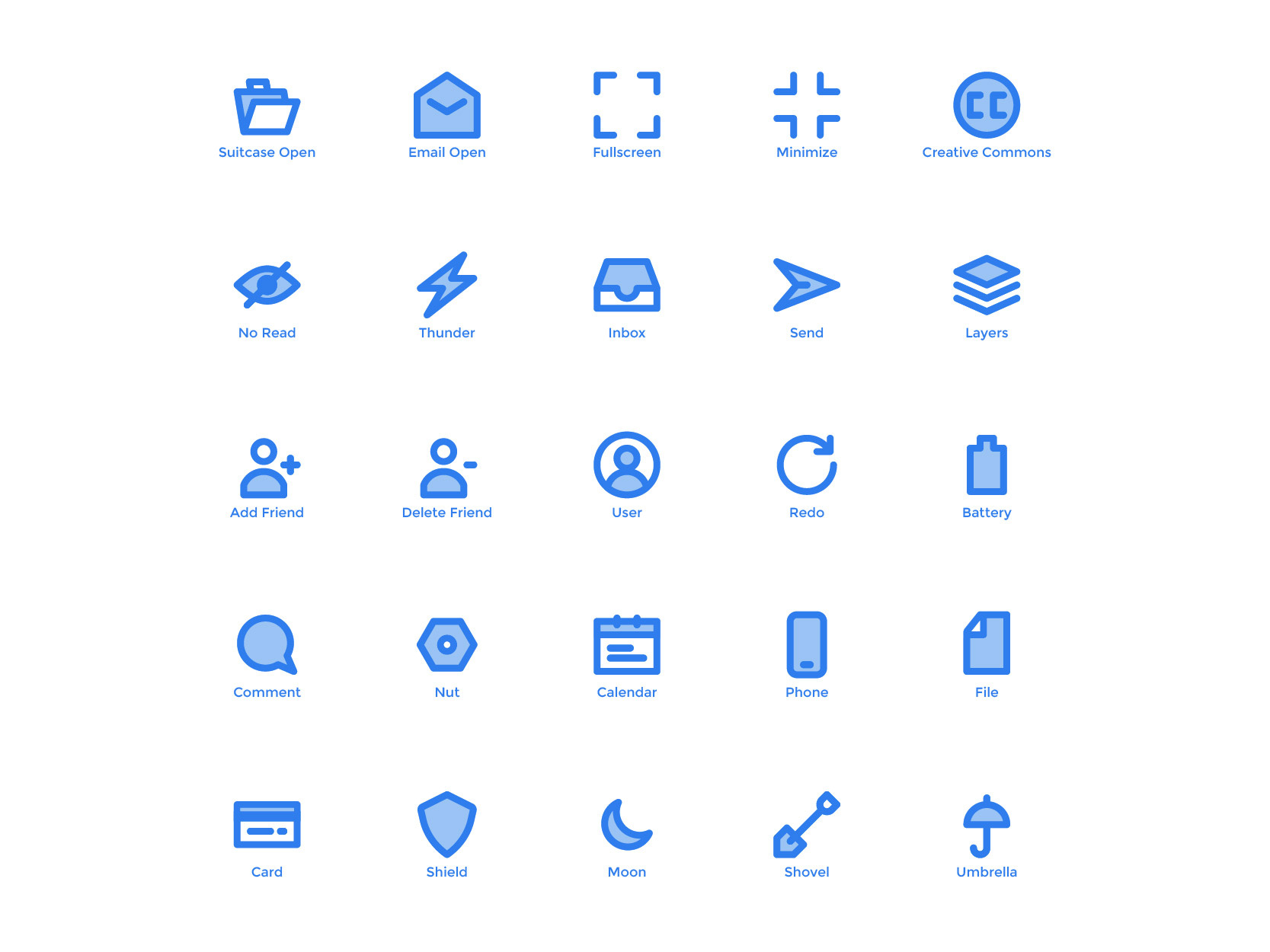 User Interface Icons (Blue Filled Line) by Kmg Design on Dribbble
