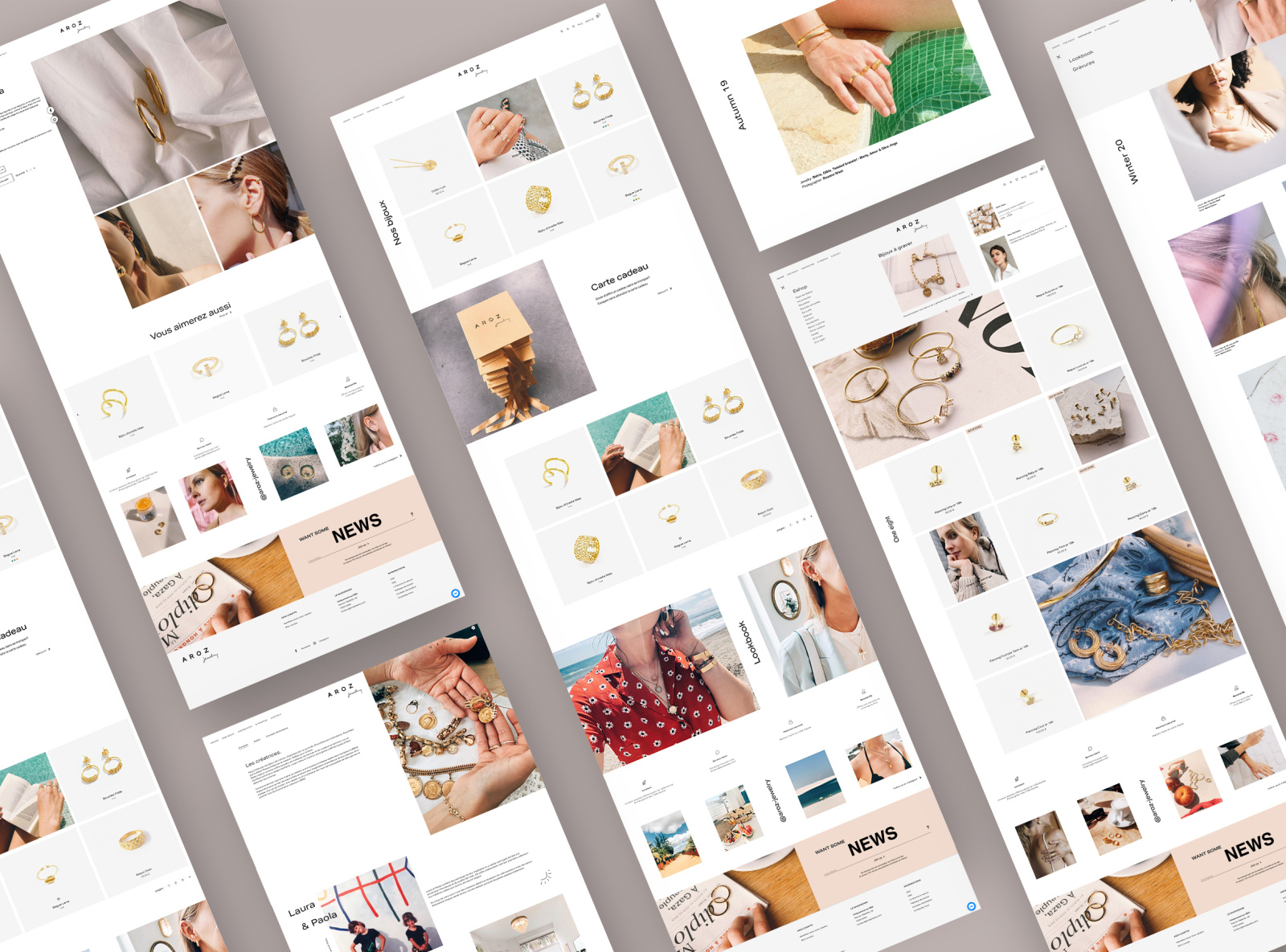 Aroz - Belgian e-shop jewlery by McArnolds on Dribbble