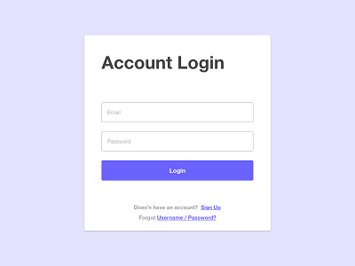 Material Design Account Login by DevCRUD on Dribbble