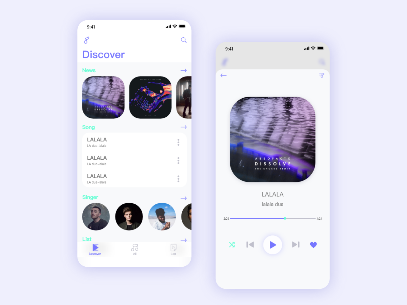 Music Player APP Design by ran li on Dribbble
