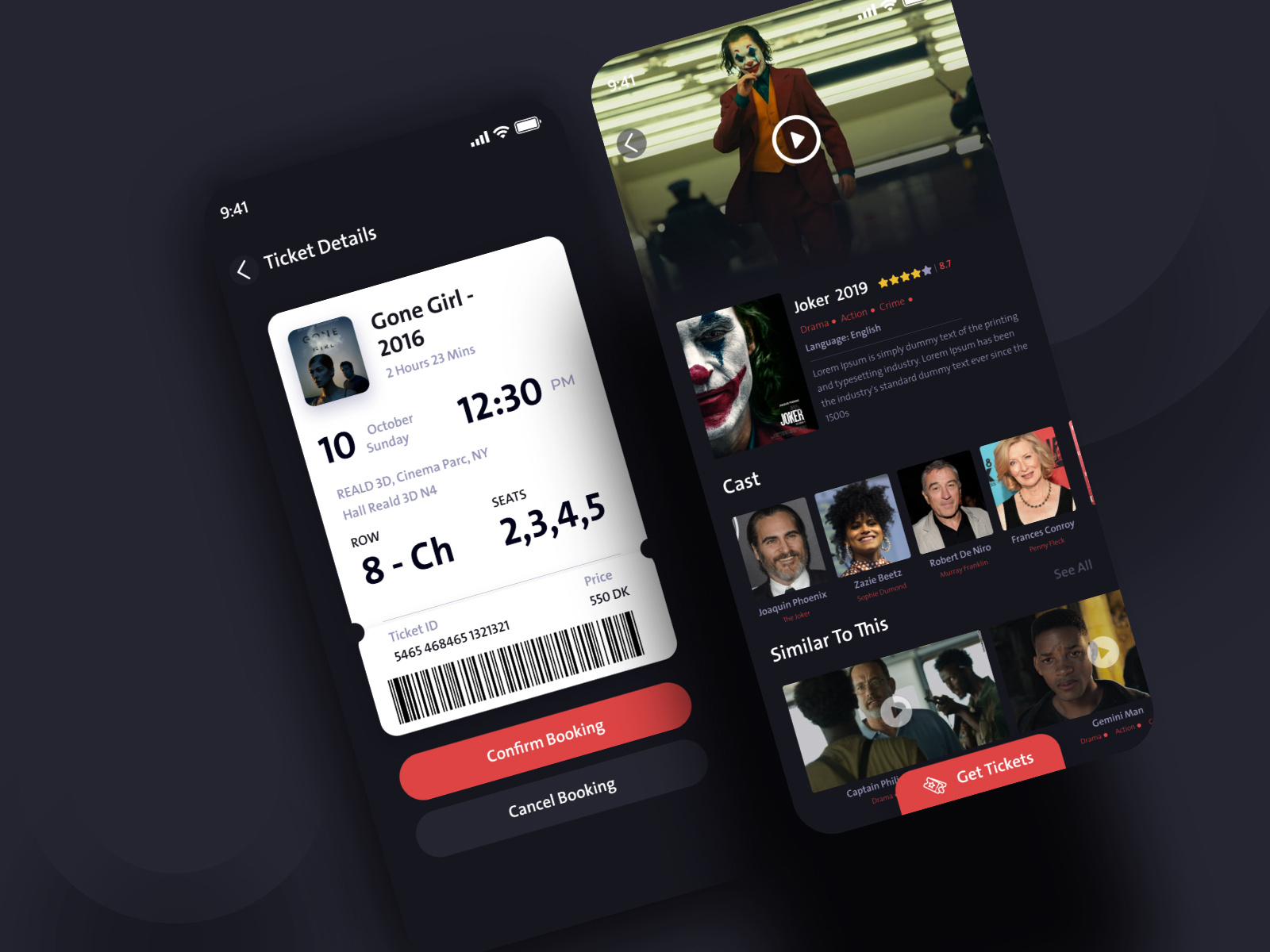 Movie Ticket UI by Sardar Irfan Khan on Dribbble