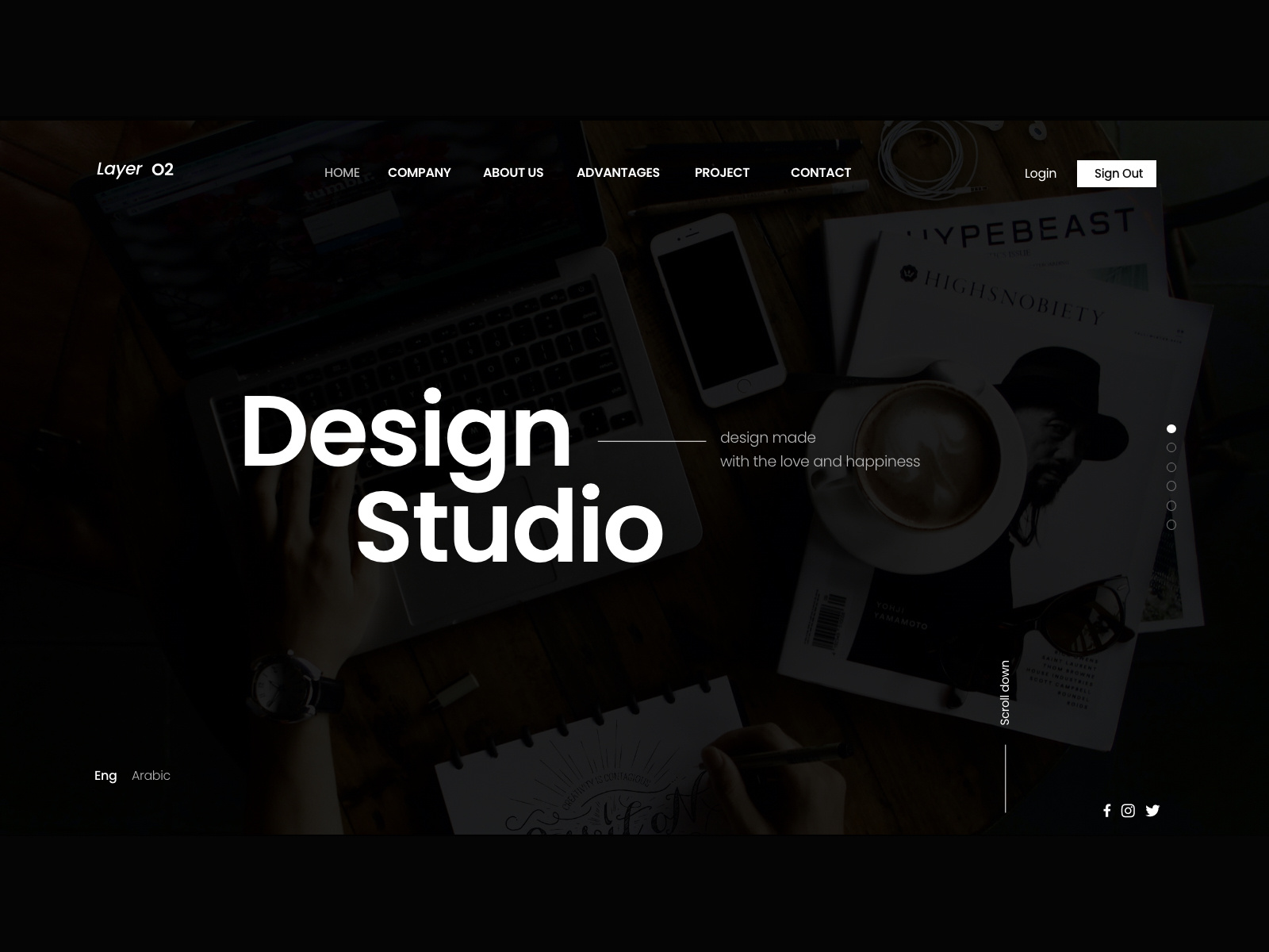 Design Studio Home Page Design by Sardar Irfan Khan on Dribbble