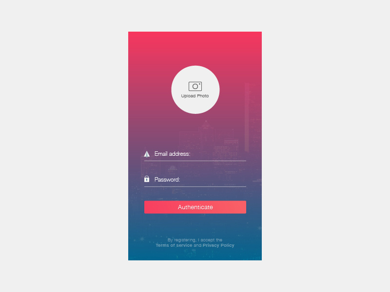 Login by Damien on Dribbble