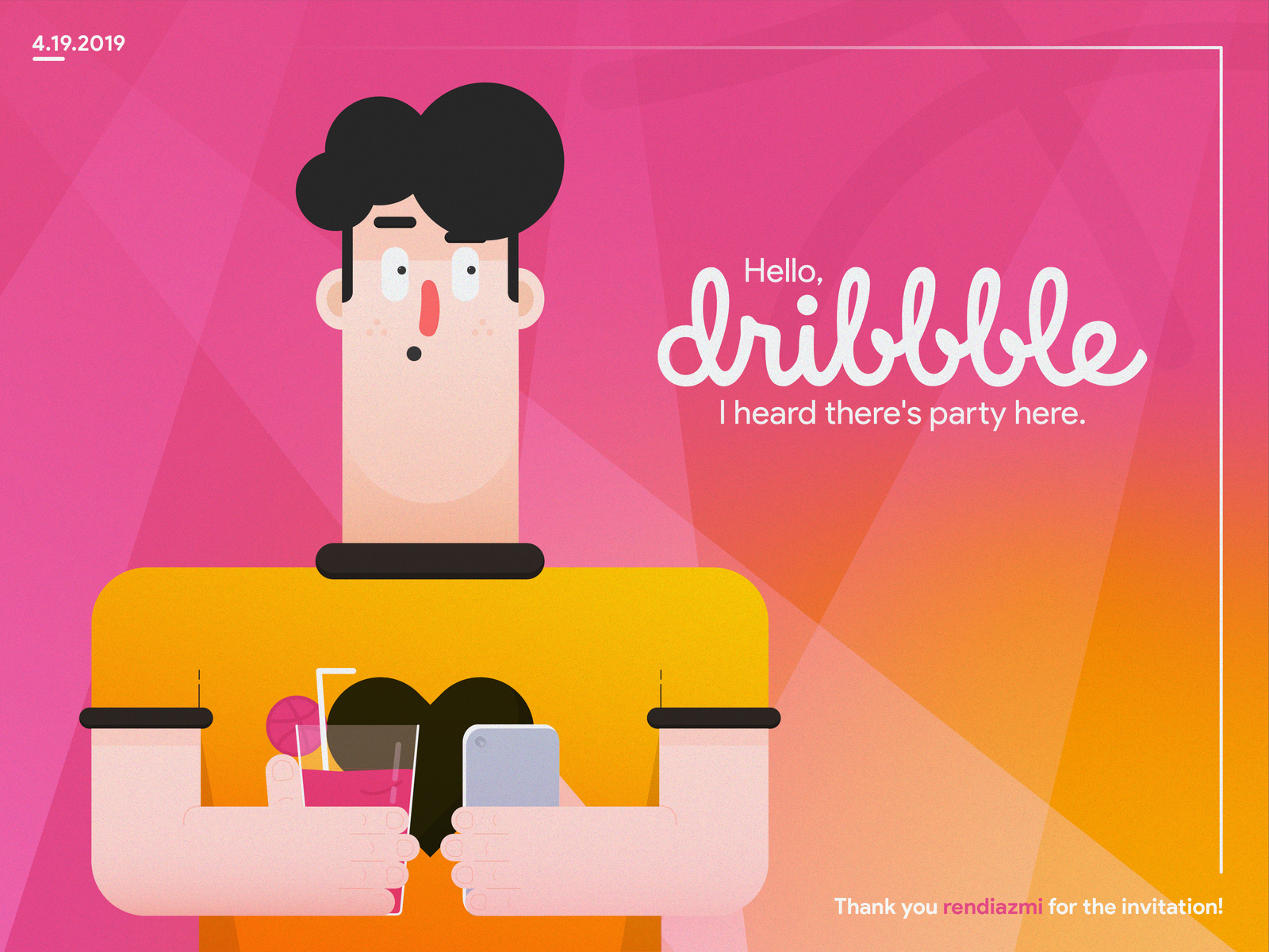 Hello dribbble! It's me. by Risky Zhuanda on Dribbble