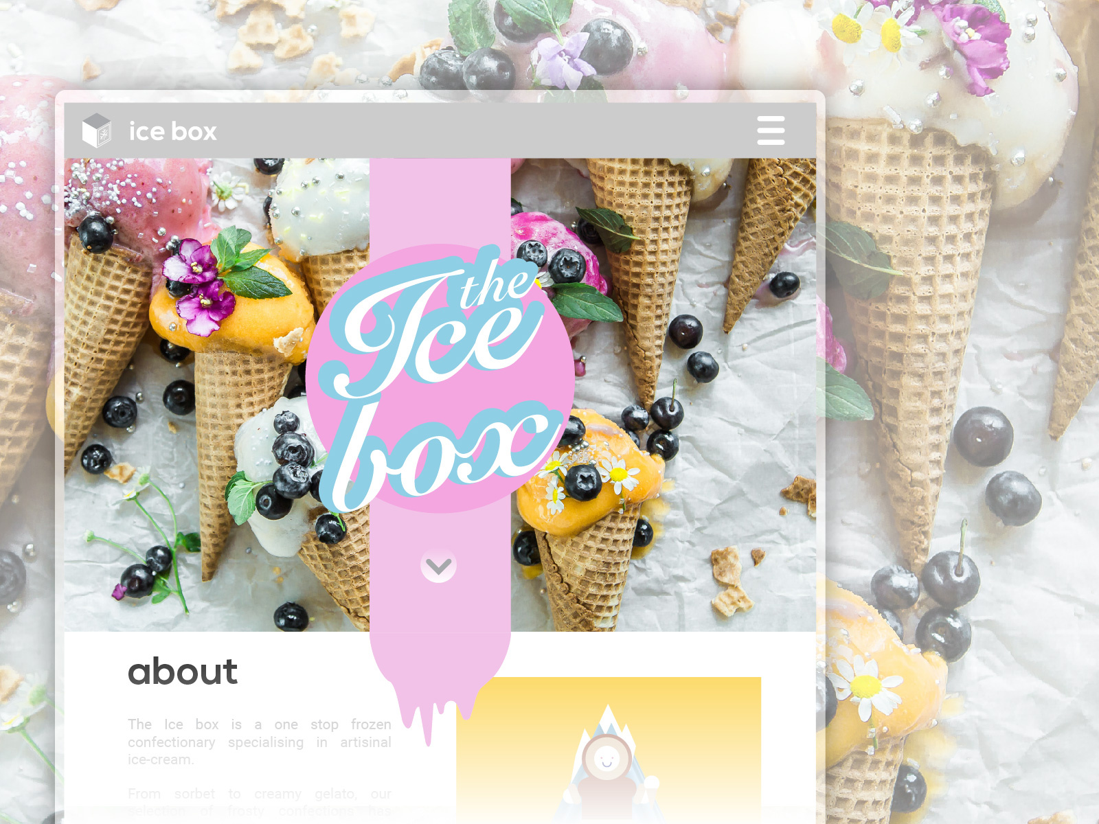 Ice Box - Landing page interface by Drake Wolfe on Dribbble